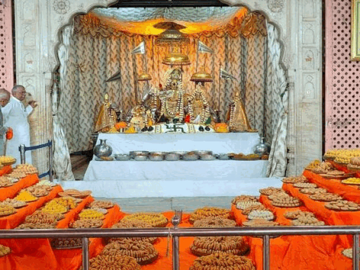 Tableau decorated on Govadharan Puja and Annakoot Festival