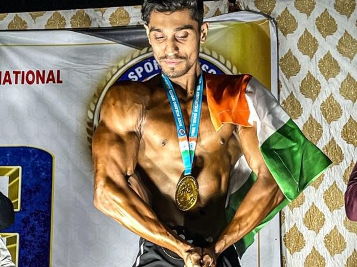 Rishabh Mishra won gold medal in body building | ऋषभ मिश्रा ने बॉडी बिल्डिंग में जीता स्वर्ण पदक ...