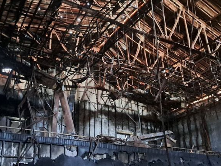 Municipal Council Auditorium Hall deserted after fire in Pali, waiting ...