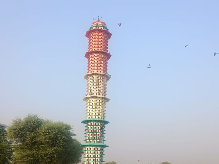 Bird tower built for Rs 6 lakh in memory of grandparents | दादा-दादी की ...