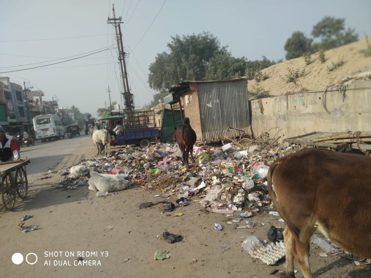 Piles of garbage on MS Road itself, poor cleanliness system | एमएस रोड ...