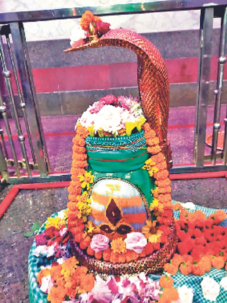 Narmadeshwar Mahadev was worshiped with Bel leaves and flowers ...