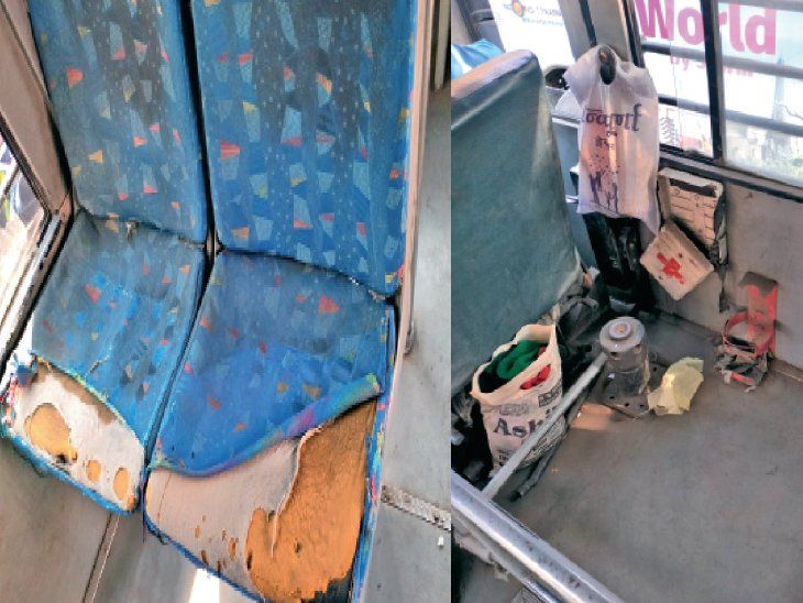 City buses are in bad condition, seats are torn, no fire safety system ...
