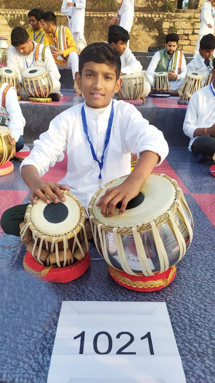13 year old Sannidhya Soni also played tabla in the function held in ...