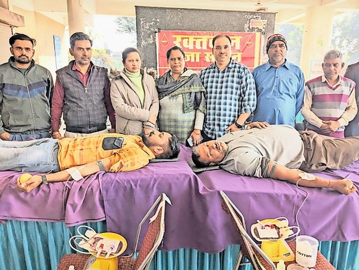 109 people donated blood in Raipurrani | रायपुररानी में 109 लोगों ने ...