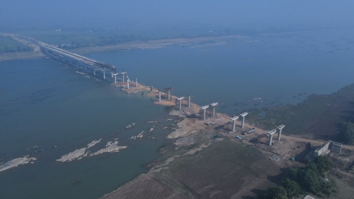 The district's first four-lane bridge on Narmada will be completed in ...