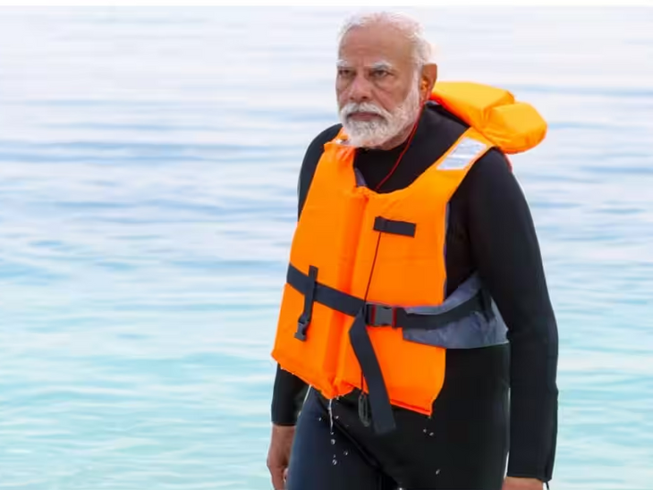 PM Narendra Modi saw the marine world video in Lakshadweep | PM मोदी ने ...