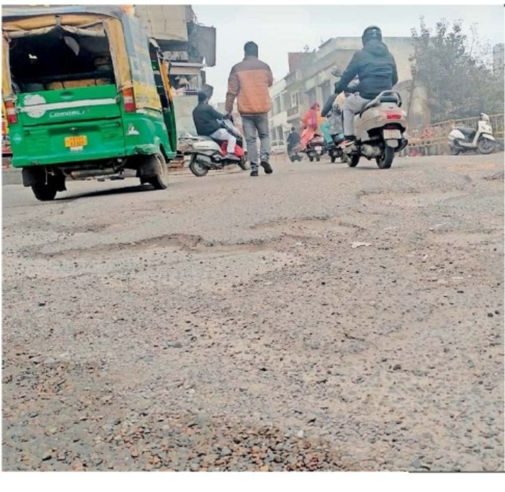 Potholes in the area of 3 councilors and one MLA, 20 feet of road under ...
