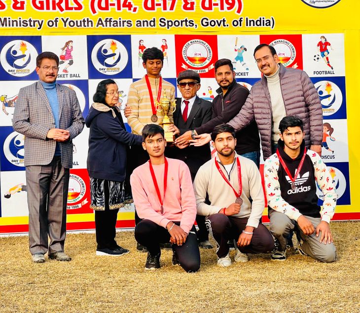 Four students of DAV Public School won bronze medal in DAV National Sports Final Tournament ...