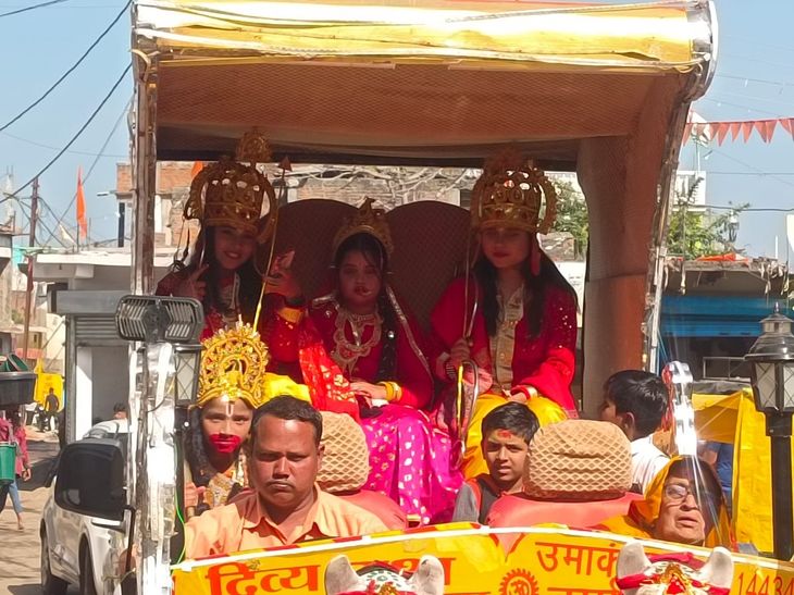 Special worship done in temples; Procession taken out with tableaux ...