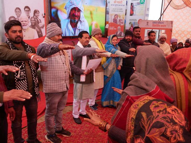 BJP's Sankalp Yatra in Badaun...BL Verma joins