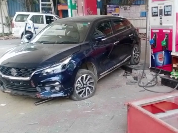 Uncontrollable car rammed into Langar petrol pump | बेकाबू कार लंगर ...