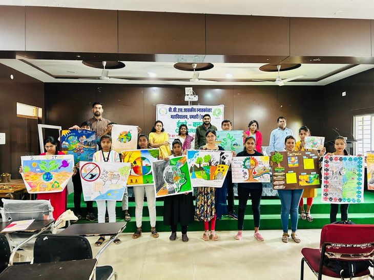 Environmental awareness: Kunal tops in poster making, Karan tops in ...