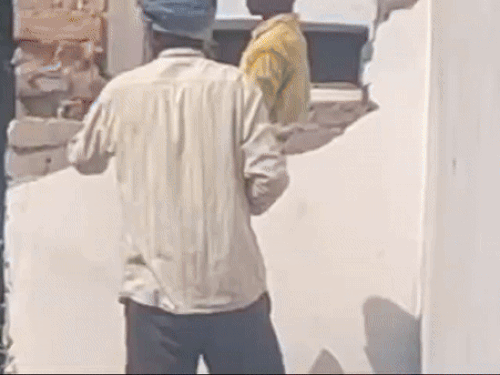 Municipal Corporation's bulldozer roared at the grocery store of Assi ...