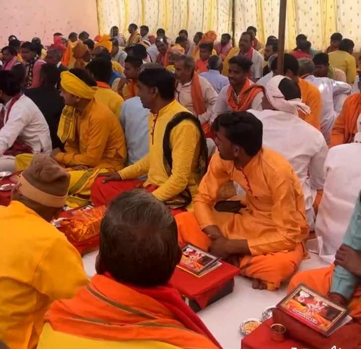 Event going on at Patali Hanuman Temple built in Ludhavali complex ...