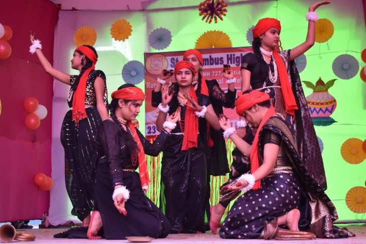 Children presented at the annual function of Saint Columbus School.
