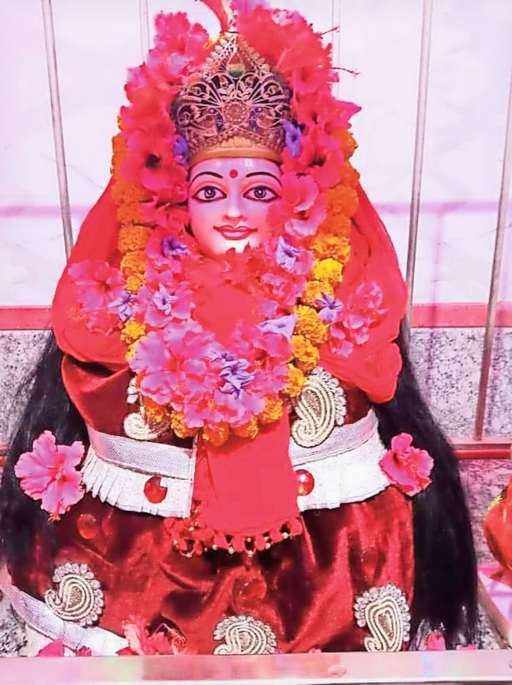 The idol of Goddess Parvati was worshiped by dressing it in new clothes ...