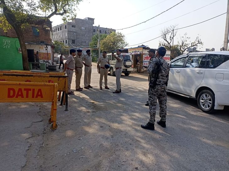 Police preparations in Datia, police deployed on roads on Holi festival ...