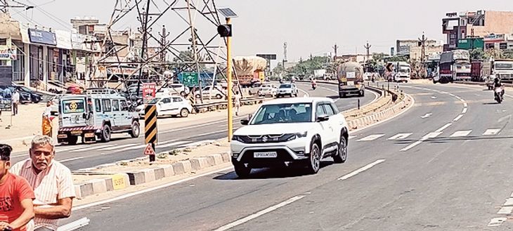 Preparation to open Jaipur highway cut, traffic lights installed, NHAI ...