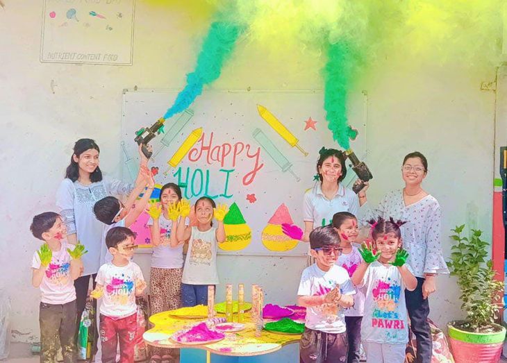 Holi celebrated in Aklera Bachpan School | अकलेरा बचपन स्कूल में होली ...
