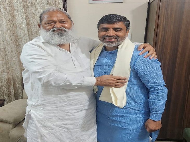 Haryana News: Panchayat Minister Mahipal Dhanda took blessings from ...