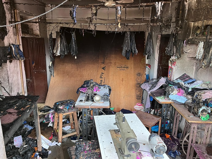 Fire broke out in tailor shop, clothes-sewing machine burnt to ashes ...