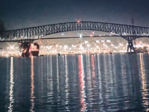 US Francis Scott Key Bridge Collapse Video Update | Ship Collision
