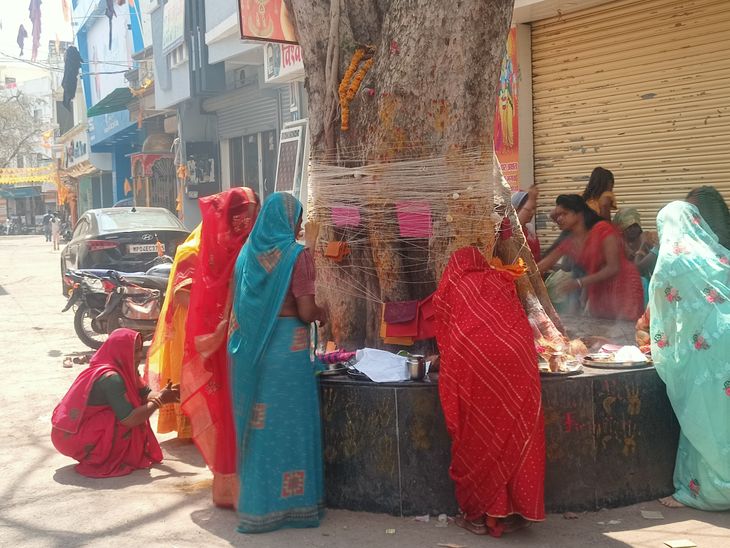 Crowd of women gathered at Dasha Mata Mandir from 5 am in the morning ...