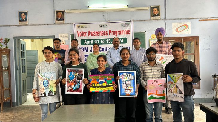 Voter awareness campaign sweep program organized in Jat College | जाट ...