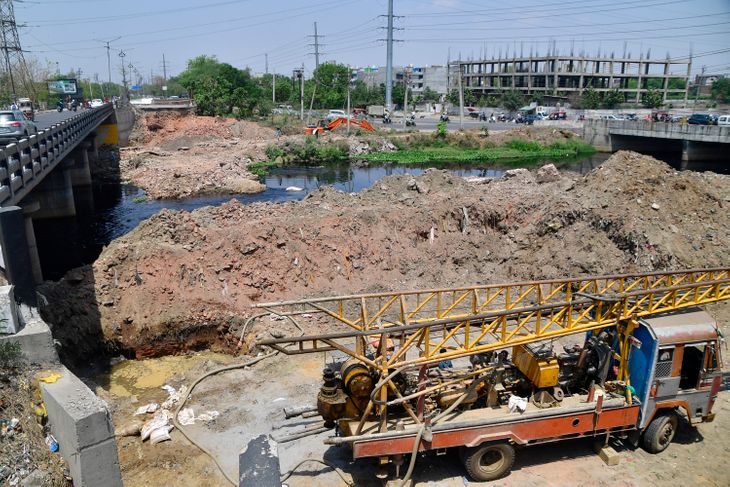 After a long wait, the construction of Chand Cinema bridge has started ...