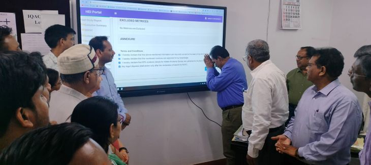 NAAC accreditation...self study report uploaded 1 day before the due ...