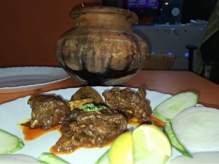 Champaran Mutton with the aromatic smell of clay pot on coals