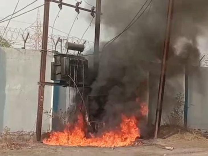 Power Transformer caught fire due to short circuit in open cable in ...
