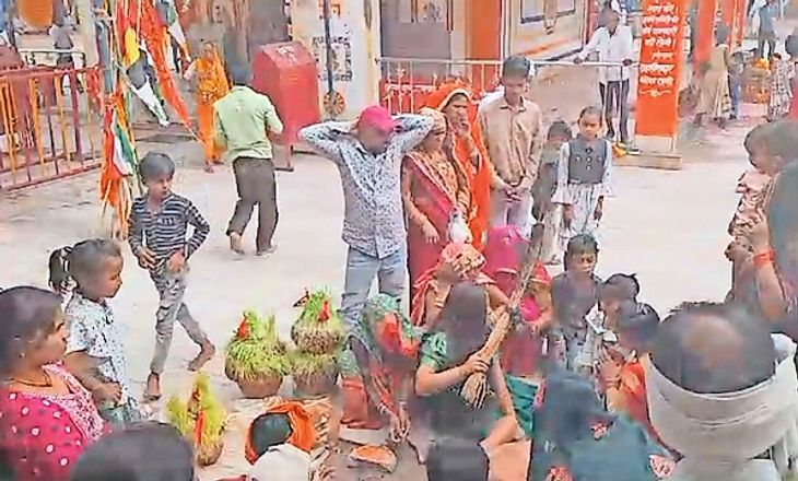 Devotees gathered in Rangarh on the conclusion of Akshaya Navratri ...