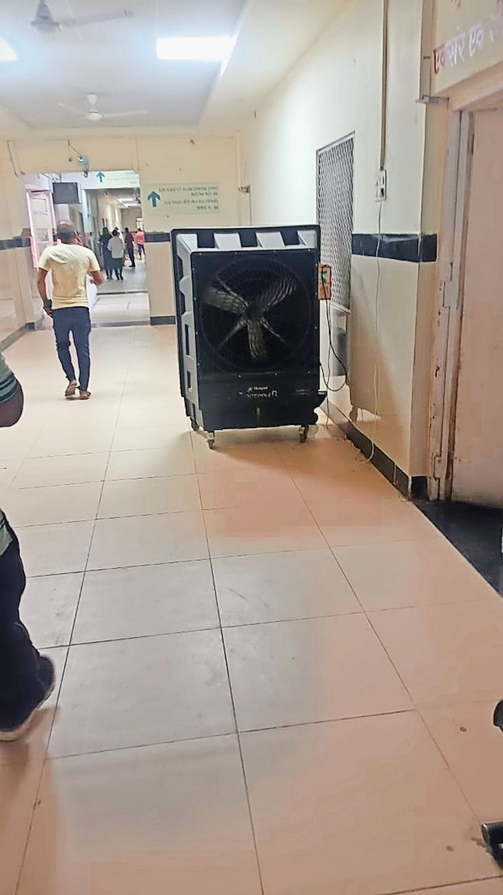 Here, coolers were installed in the gallery and OPD counter for the ...