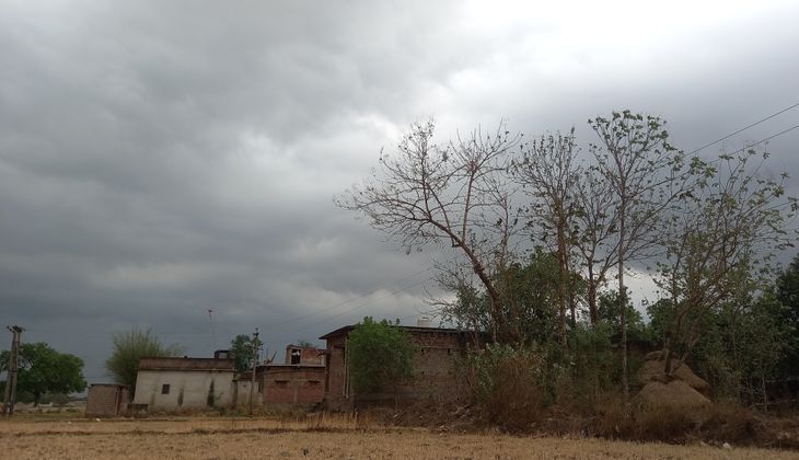 Effect of cyclonic storm Ramal, wind blowing at 14 kmph with dark ...