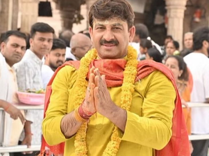 MP Manoj Tiwari bowed his head in Kashi Vishwanath temple Varanasi ...