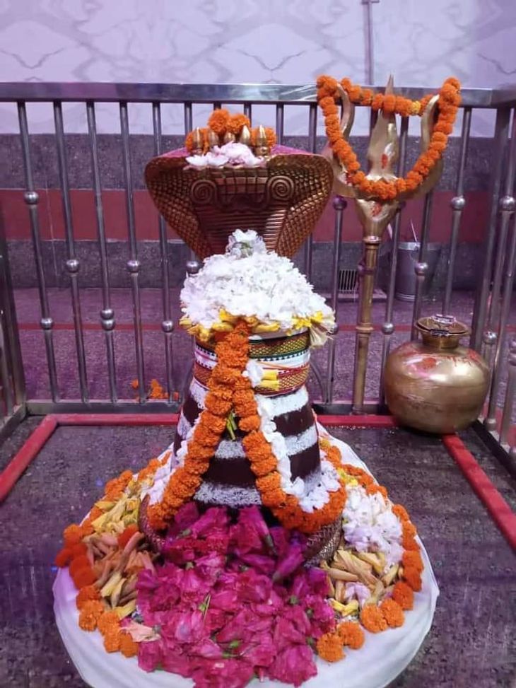 Crowd of devotees gathered for evening aarti at Sarveshwar Dham ...