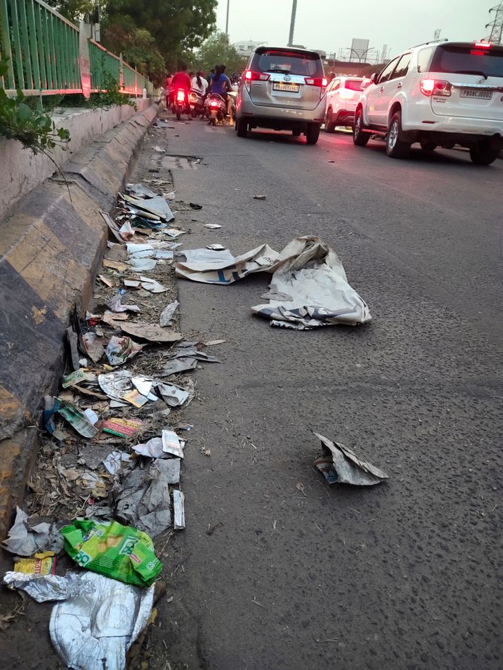 Road side is cleaned only during VIP movement, rest of the time it is ...