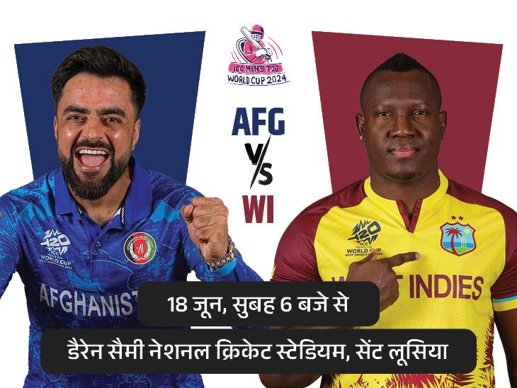 West Indies Vs Afghanistan T20 World Cup LIVE Score Updates | WI Vs AFG