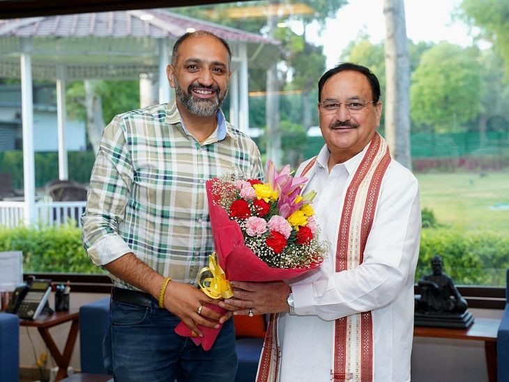 Himachal BJP media in-charge Karan Nanda met JP Nadda