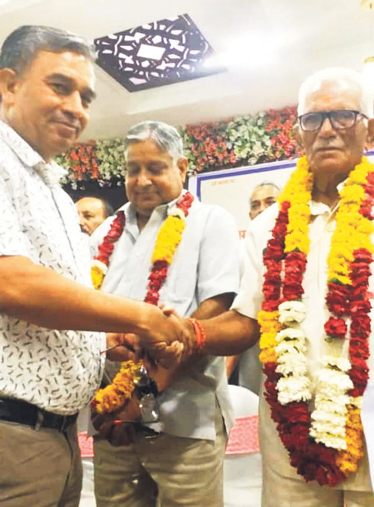 Kesar Singh Palawat became the newly elected president of Charan Seva ...