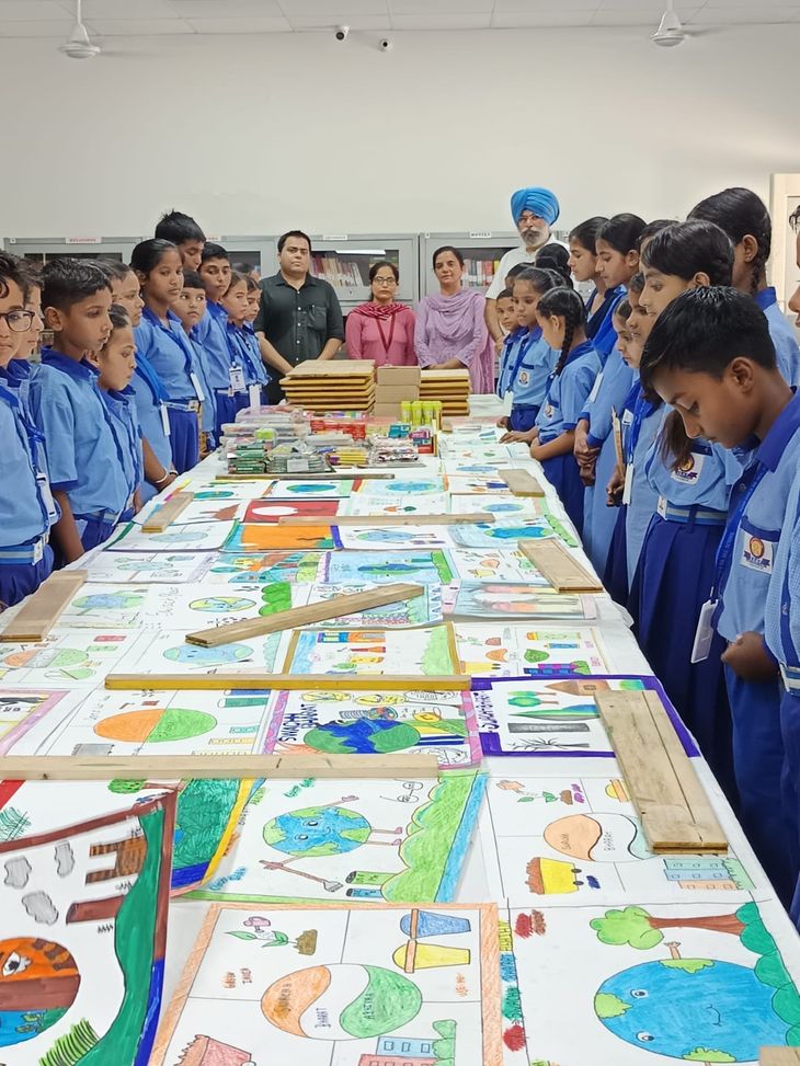 Samanpreet Kaur of class VI was the winner in the drawing competition ...