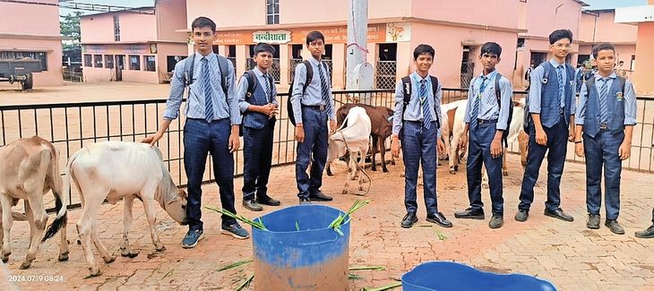 400 students of Carmel School learnt the importance of cow rearing and ...