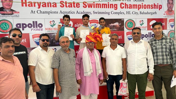 Swimmers from Jhajjar and Gurugram shine in state level swimming ...