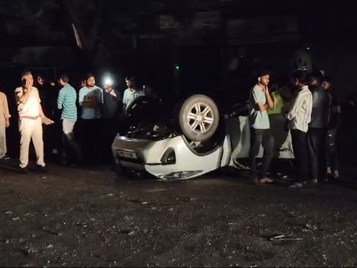 Fortuner lost control and overturned, two people were injured in the accident, accident happened ...