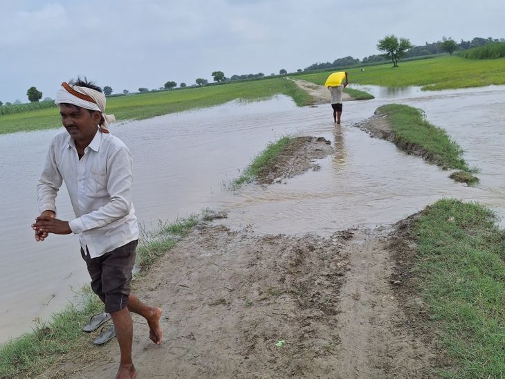 The rising water level of the Saryu river broke the road | सरयू नदी के ...