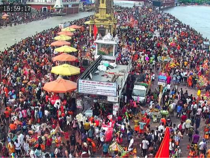 Kavad Yatra reached its peak in Haridwar | हरिद्वार में अब तक 2 करोड़ ...