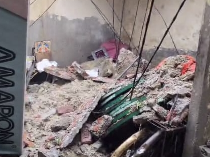 Bathinda heavy rain, house roof collapsed, waterlogging