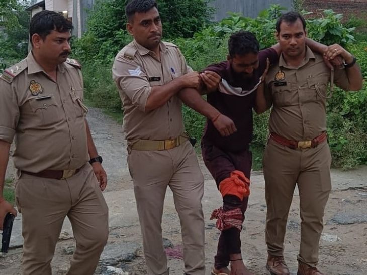 Bareilly Robbery accused arrested police encounter Illegal pistol live cartridge recovered ...